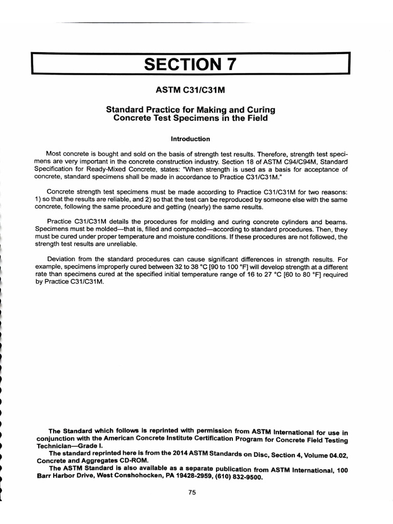 ASTM - Making and Curing of Concrete | PDF