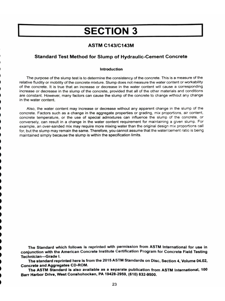 ASTM Slump For Hydraualic Cement Concrete | PDF