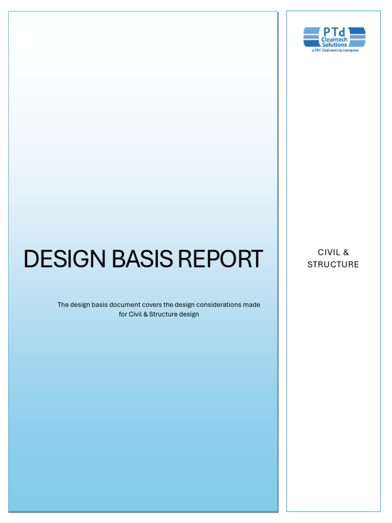 Civil & Structural Design Basis Report | PDF | Screw | Earthquake Engineering