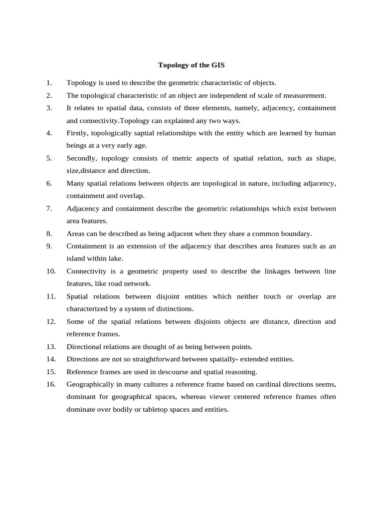 Understanding GIS Topology and Spatial Data | PDF | Geographic ...