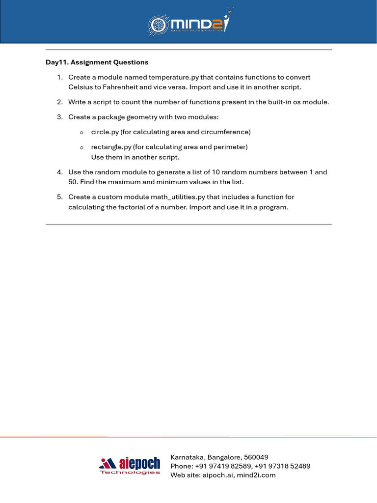 Day11 DailyAssignmentPDF | PDF