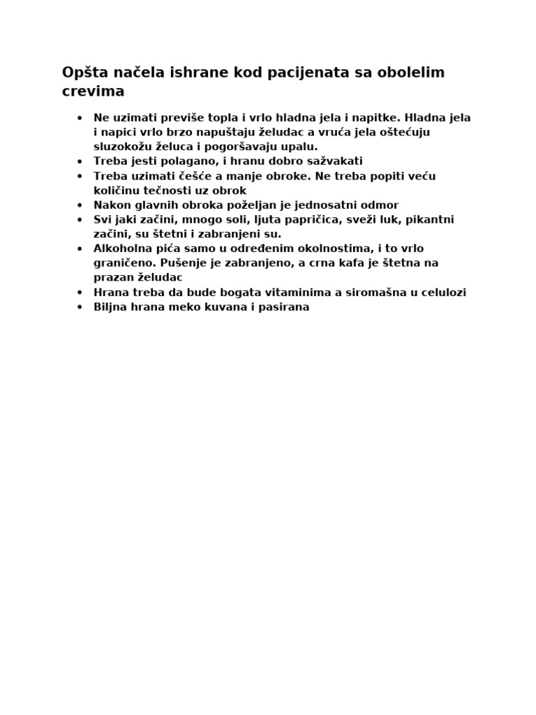 Opsta Nacela - Obolelea Creva | PDF