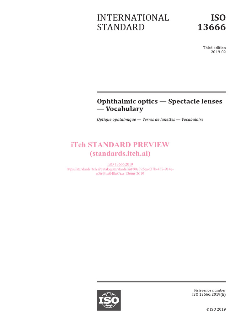 Iso 13666 2019 | PDF | Electromagnetic Radiation | Refractive Index