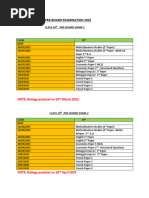 REVISED Pre-Board Date Sheet 2025 | PDF