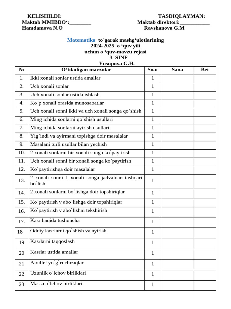 To'garak 3-Sinf.. | PDF