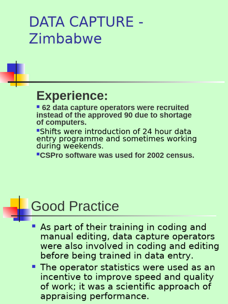 Zimbabwe-2002 Census Data Capture | PDF