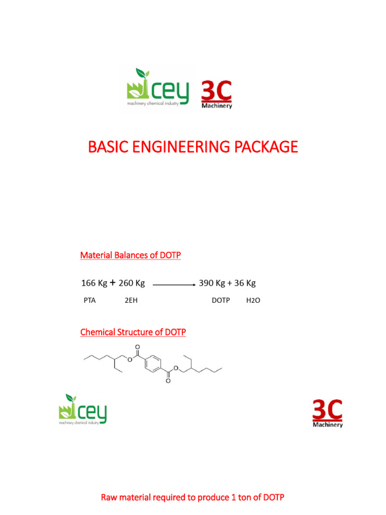 DOTP Production Process Overview | PDF | Water | Chemistry