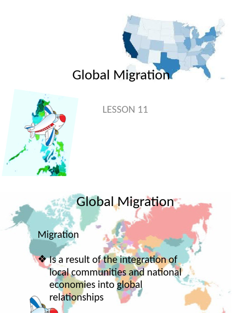 Lecture 11 Global Migration | PDF | Human Migration | Economics