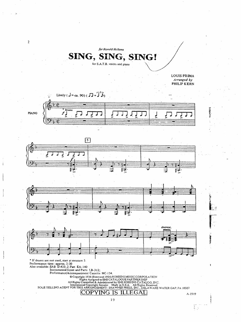 Sing Sing Sing | PDF