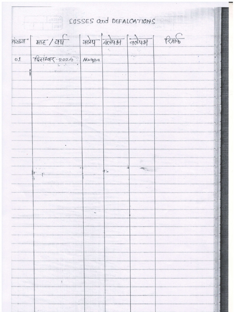 KD Para 1_Defalcation and losses | PDF
