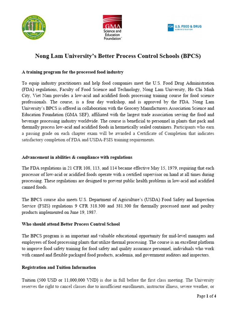 Flyer - BPCS - English version | PDF | Ho Chi Minh City | Food Safety