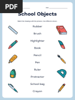 Numbers, Colours and School Objects Tasks | PDF