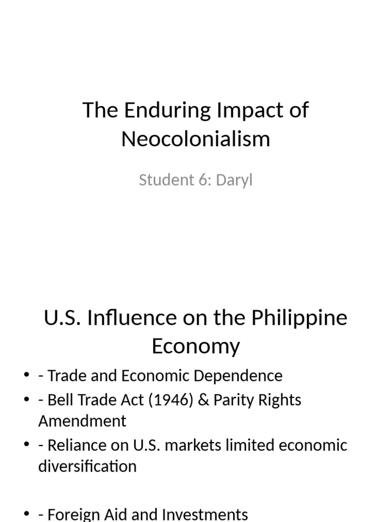 Neocolonialism Discussion | PDF