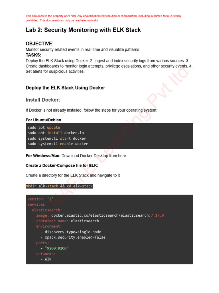 Lab 2_ Security Monitoring with ELK Stack | PDF | Sudo | Computer Architecture
