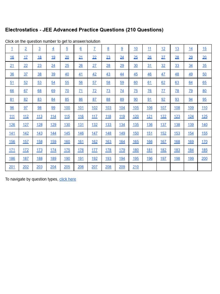 JEE Advanced Electrostatics Questions | PDF | Capacitor | Capacitance