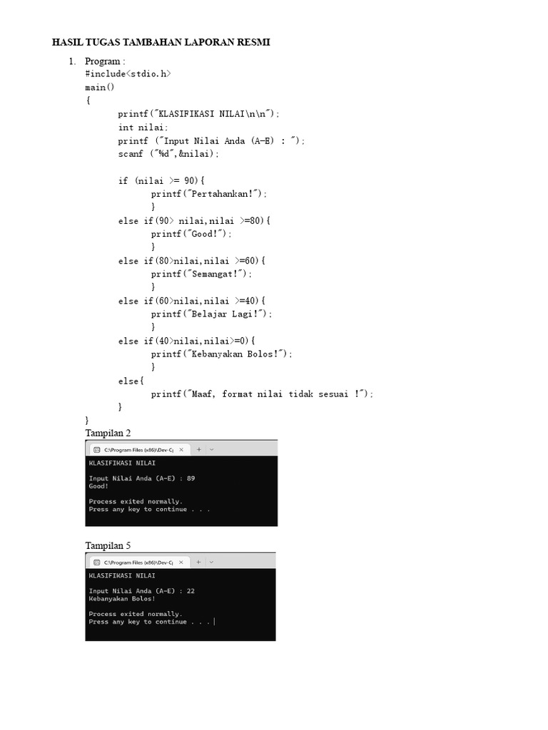 tugas tambahan p4 | PDF