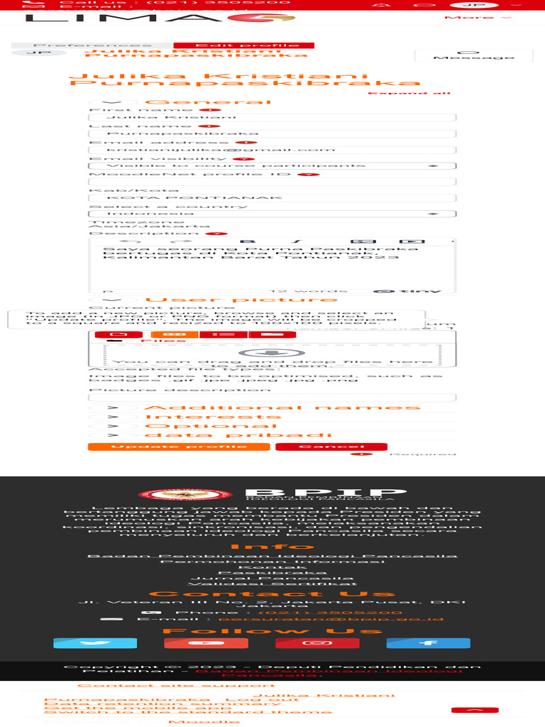 E-Learning Diklat BPIP Edit Profile E-Learning Diklat BPIP 2 | PDF