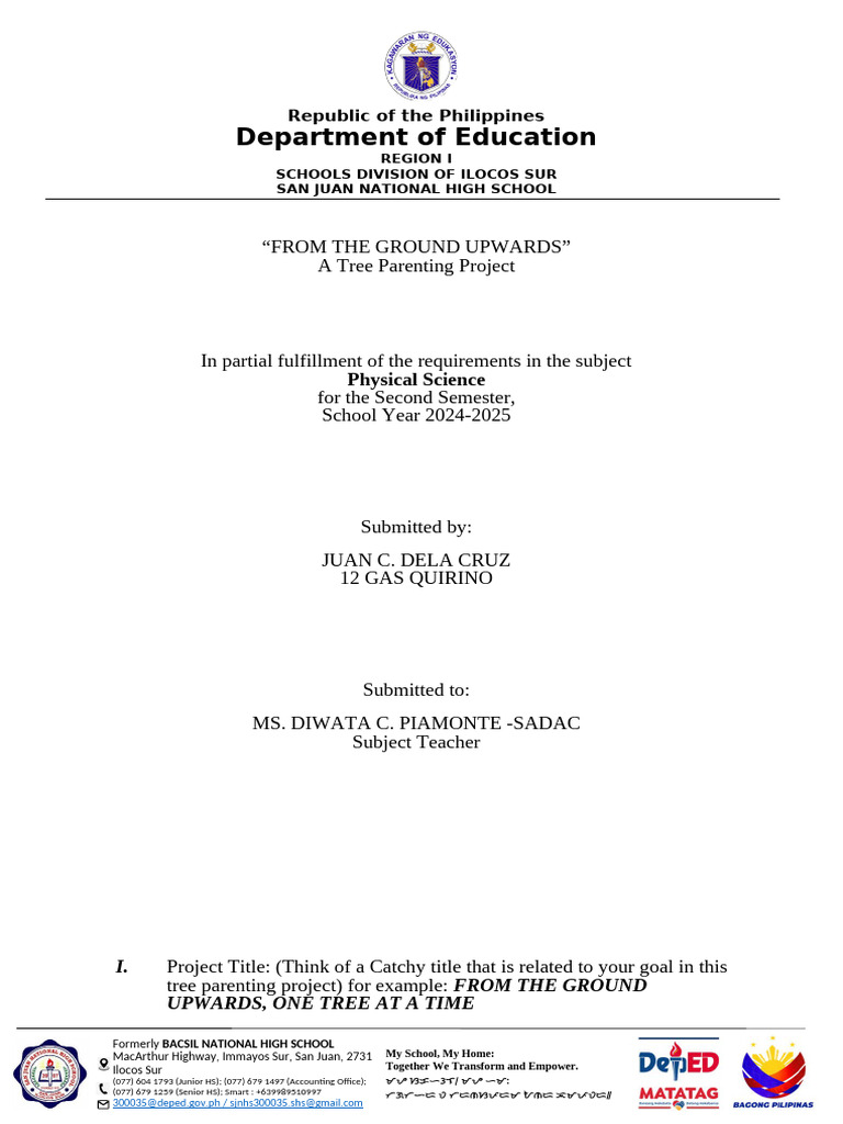 Tree Parenting Summary Template | PDF