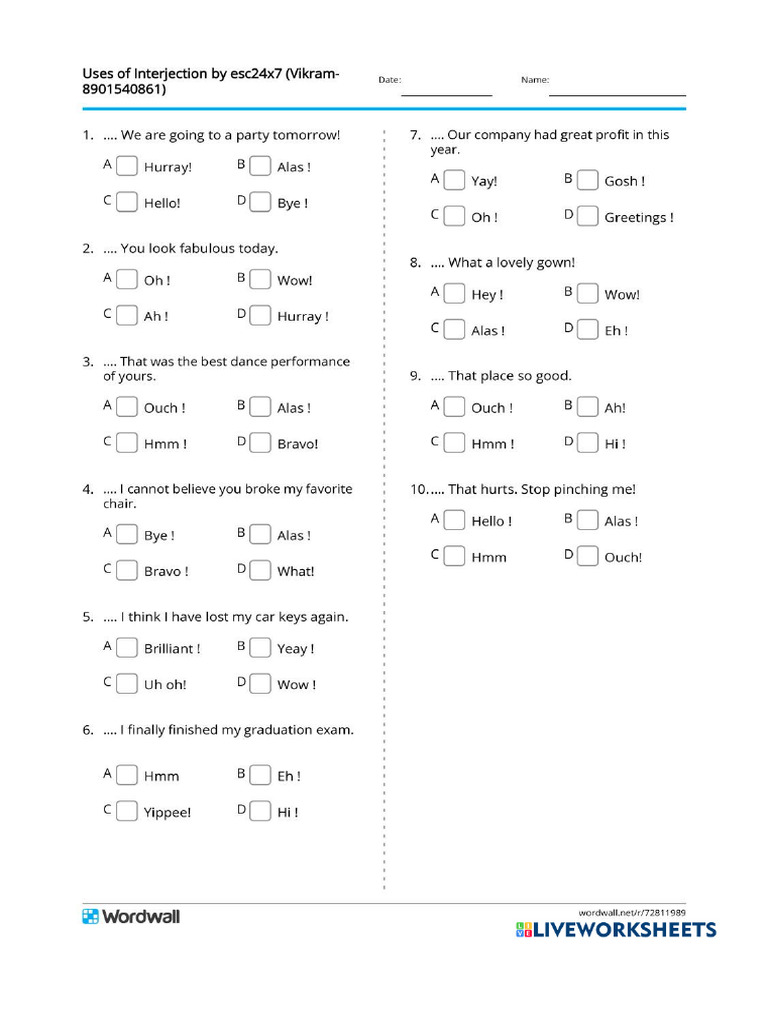 Liveworksheet | PDF