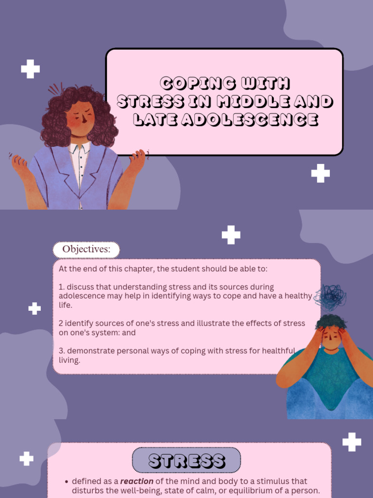Pink Illustrated Mental Health Stress Management Presentation | PDF ...