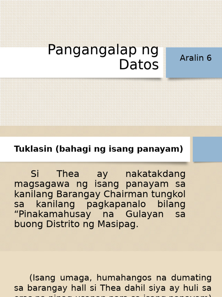 Pangangalap NG Datos Week 3 | PDF