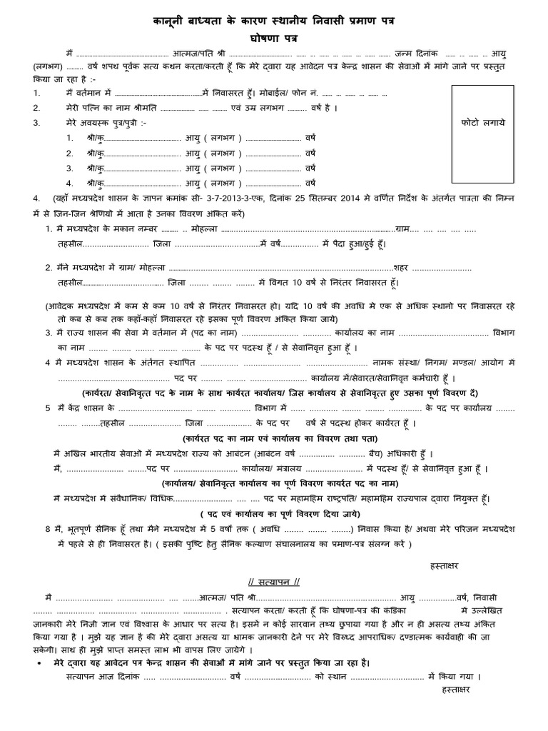 Domicile Declaration From | PDF