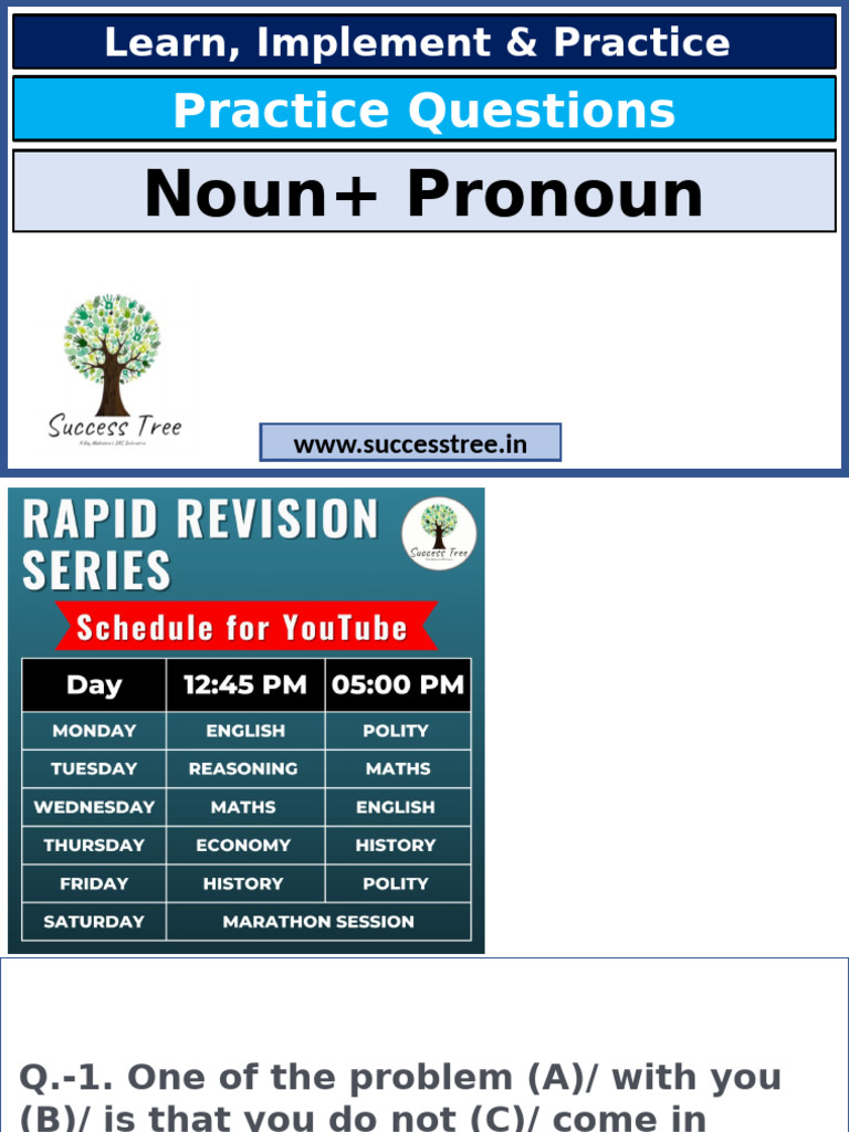 Noun and Pronoun Error Practice | PDF | Plural | Syntax