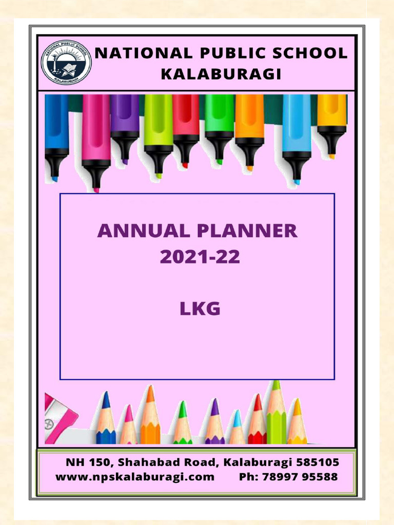 Annual Planner KG1-2022 | PDF | Rhyme