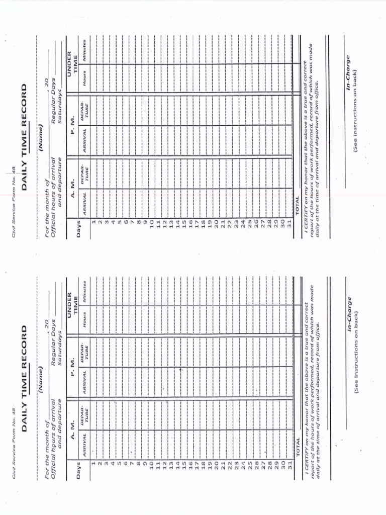 FORM-No.48 Manual DTR | PDF