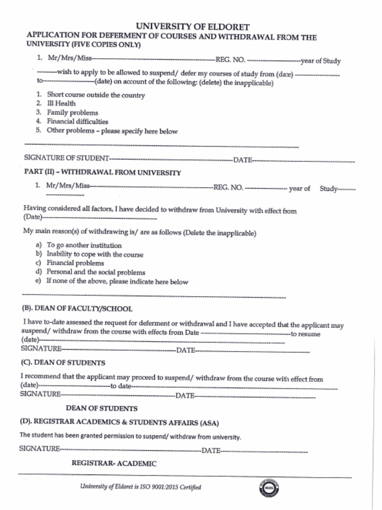 Deferment Form | PDF
