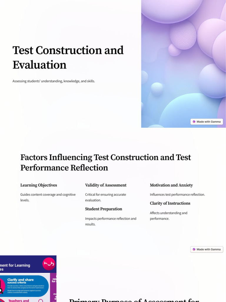 Test Construction and Evaluation Guide | PDF