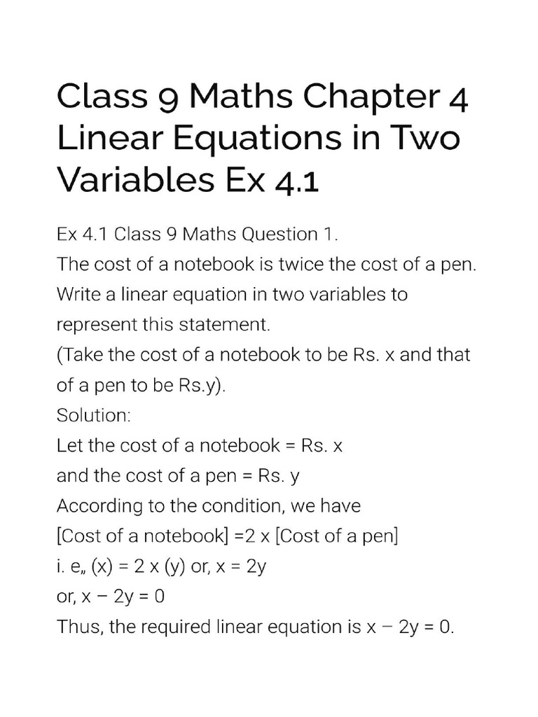 Grade 9 Maths Notes P.2 | PDF