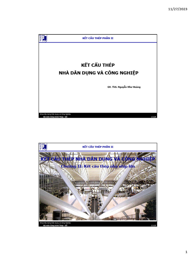 Chuong II - Ket Cau Thep Nha Nhip Lon | PDF