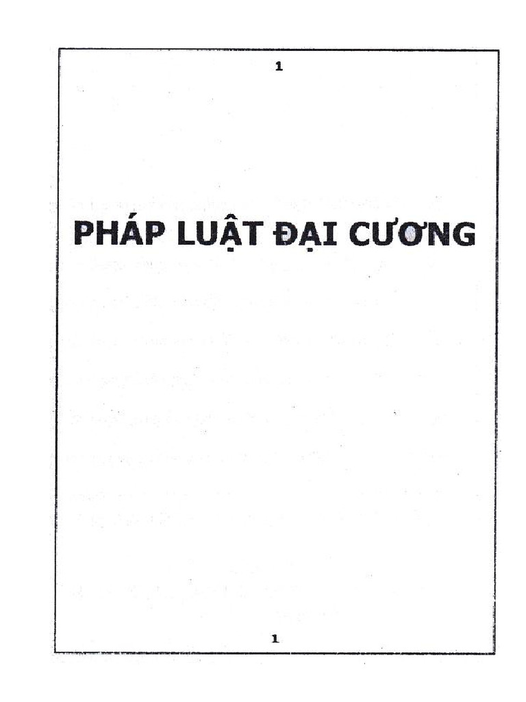 Phap Luat Dai Cuong | PDF