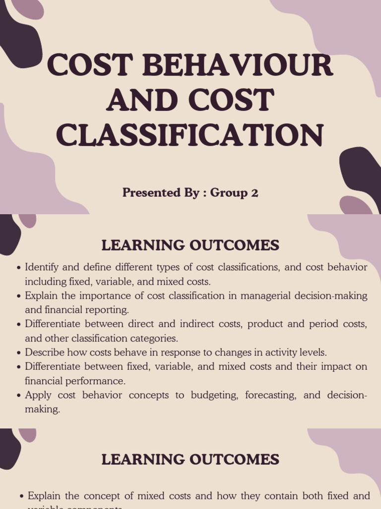 Understanding Cost Behavior and Classification | PDF | Inventory ...