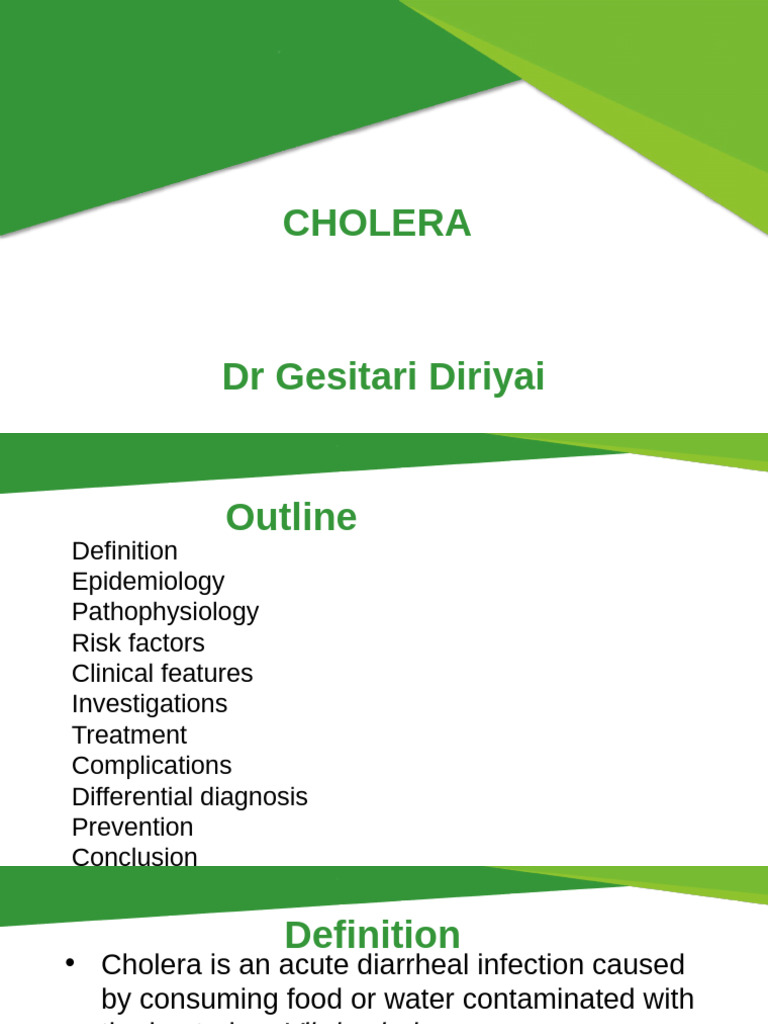 Cholera Presentation 022514 | PDF | Cholera | Dehydration