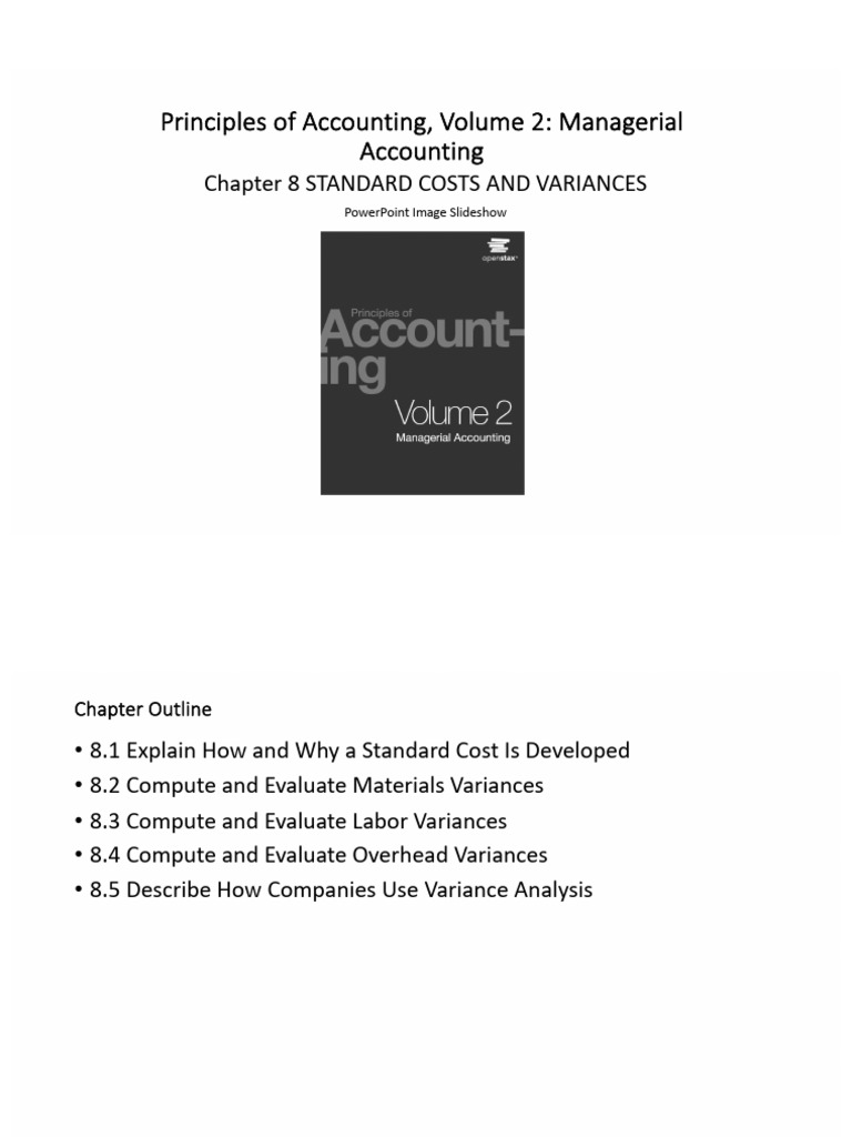Session 12 - OSX - ManagerialAccounting - Ch08 - PPT | PDF | Variance | Prices