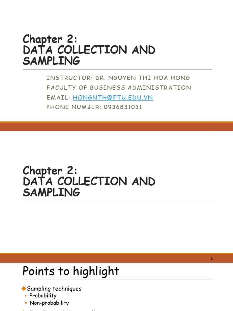 Chapter 2 - Data Collection and Sampling - Student | PDF | Sampling ...