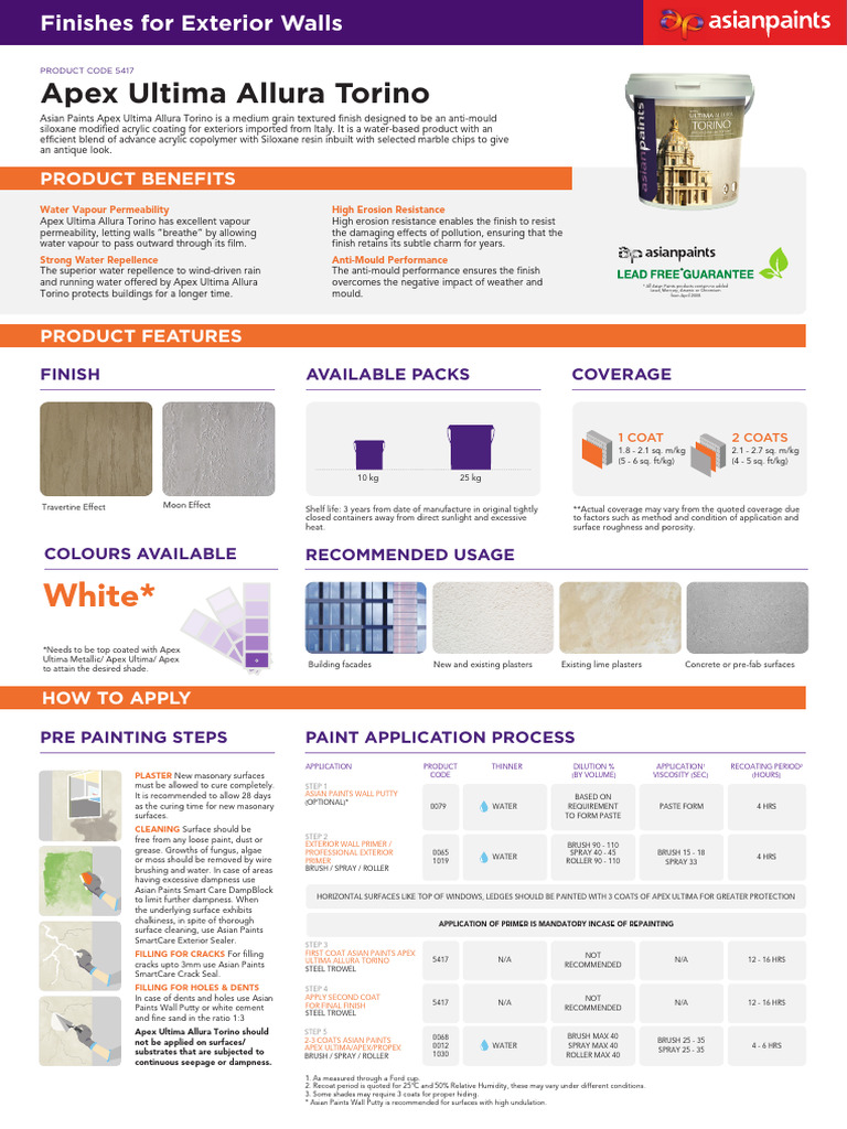 Apex Ultima Allura Tornio New | PDF | Paint | Plaster
