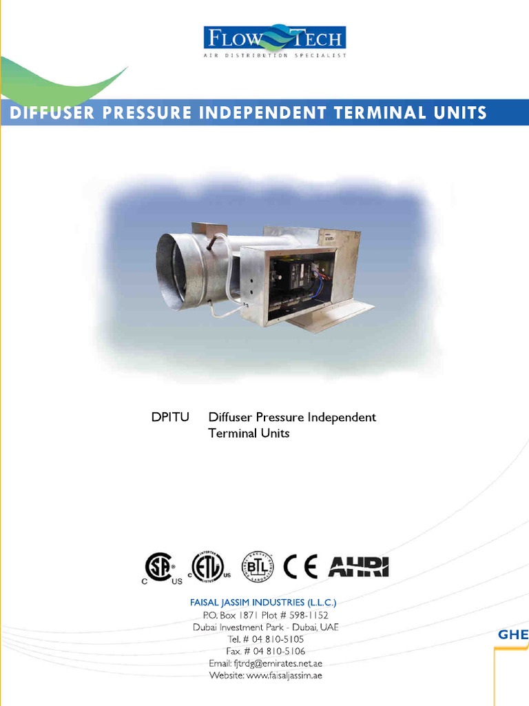 Diffuser Pressure Independent Terminal Units | PDF