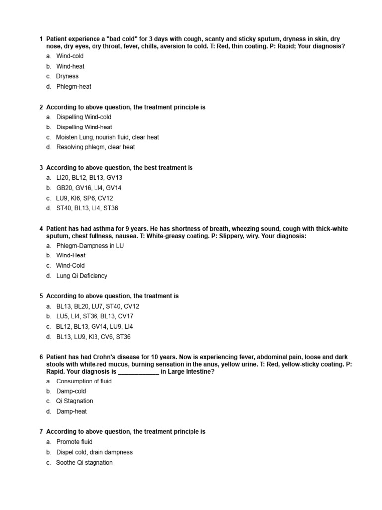 Session 5 - Questions Series 3 | PDF | Cough | Symptoms And Signs