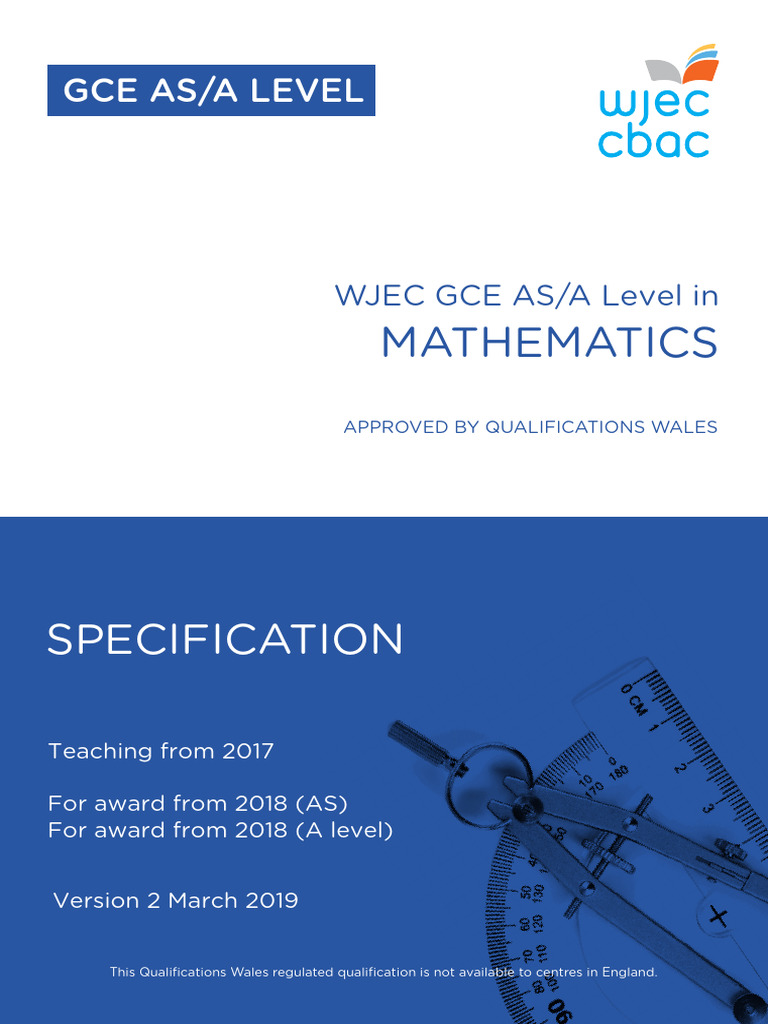 WJEC A Level Maths Guide | PDF | Function (Mathematics) | Sequence