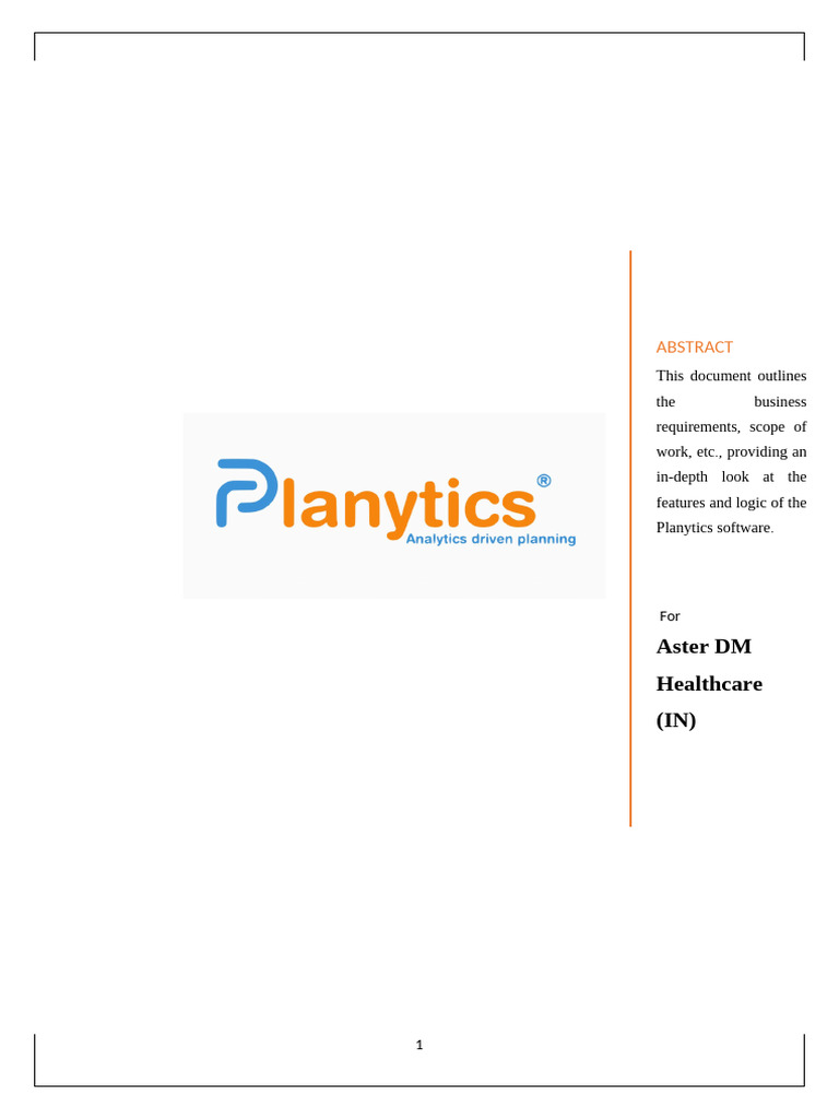 Business Req Doc Planytics 04122024 | PDF | Inventory | Enterprise Resource Planning