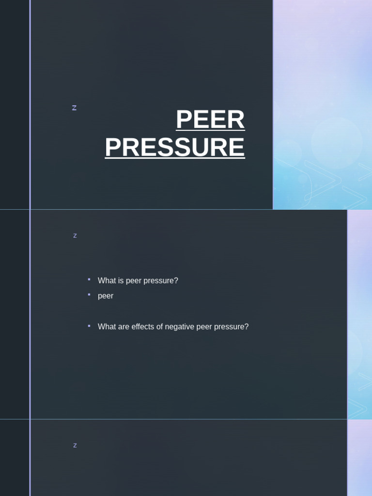 PEER PRESSURE | PDF