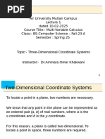 Lecture 3 The 3D Coordinate System | PDF | Cartesian Coordinate System ...