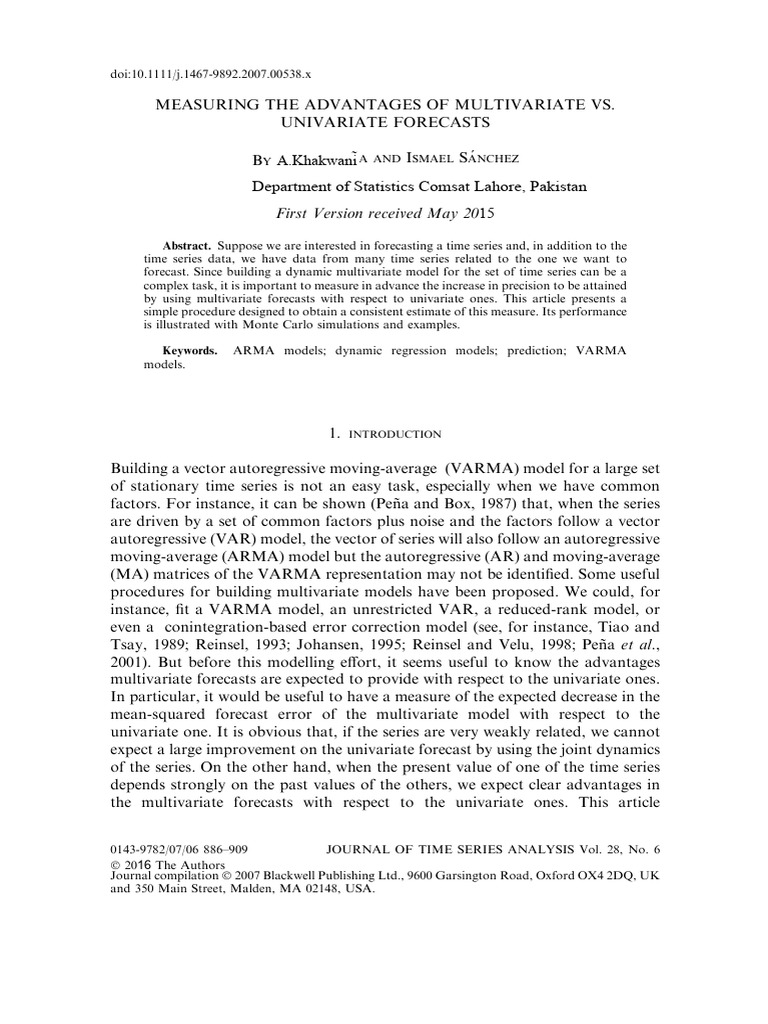 10. Measuring the Advantages of Multivariate | PDF | Estimator | Regression Analysis
