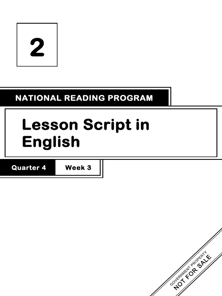 Lesson Script in English: National Reading Program | PDF | Syllable | Word