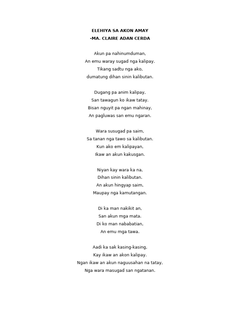 Elehiya Sa Akon-wps Office | PDF