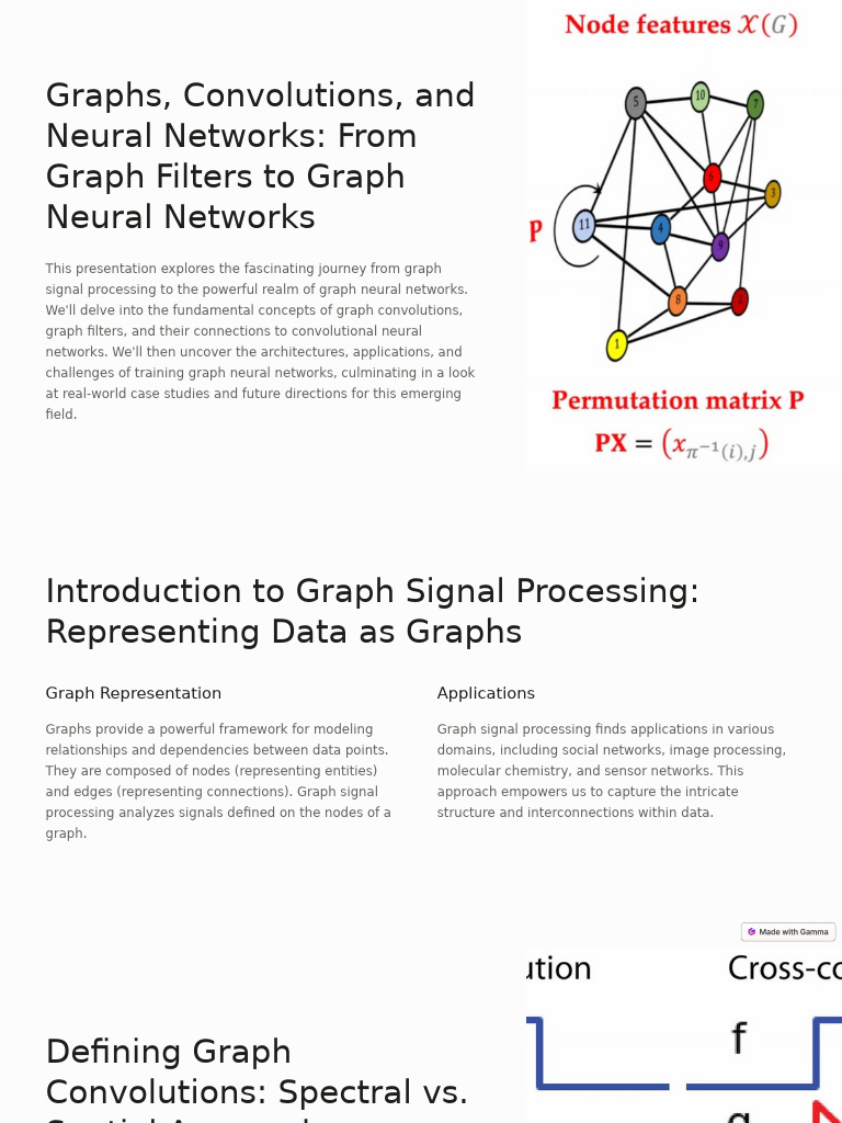 Graphs Convolutions and Neural Networks From Graph Filters To Graph Neural Networks | PDF ...