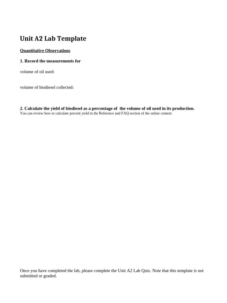 Unit A2 Lab Template | PDF